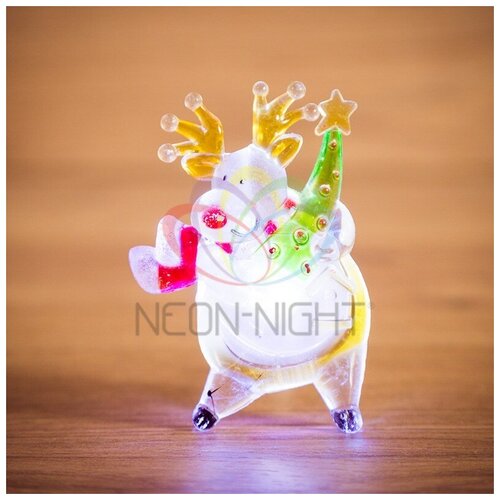 Фигура домашняя светодиодная на присоске Олень RGB | код 501-024 | Neon-Night (3шт. в упак.)