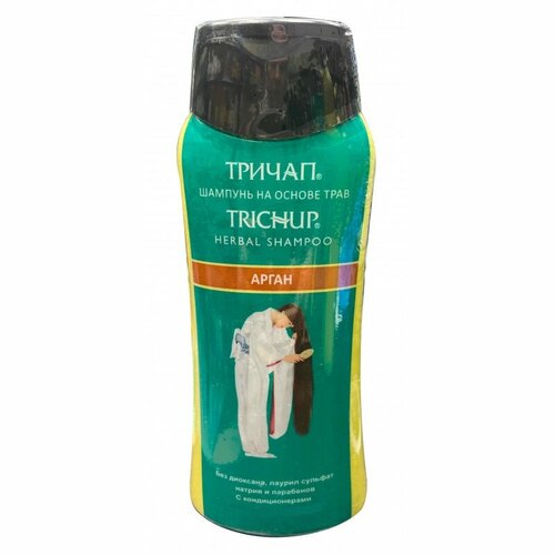 Trichup Herbal Shampoo ARGAN, Vasu (тричуп (тричап) шампунь на основе трав, арган, Васу), 200 мл.