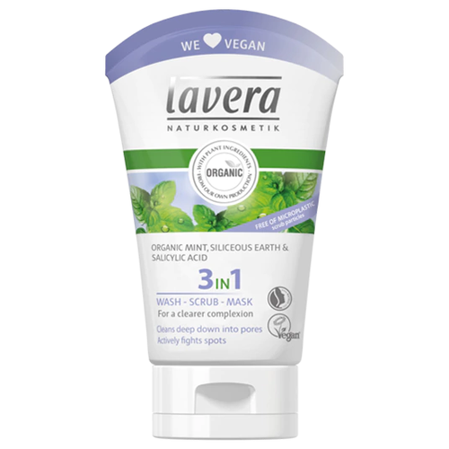 Lavera Очищающее средство 3 в 1 Wash Scrub Mask, 125 мл