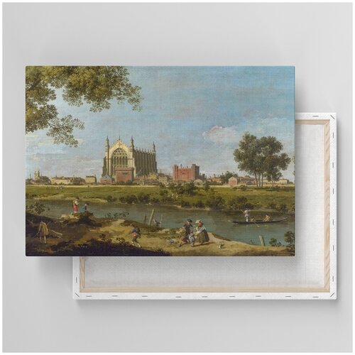 Картина на холсте с подрамником / Canaletto - Eton College / Каналетто