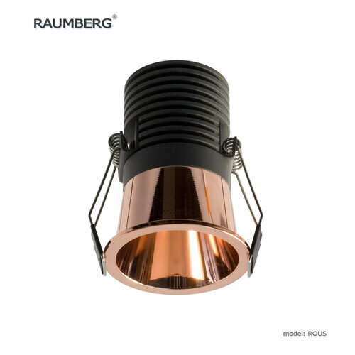Встраиваемый светильник RAUMBERG ROUS медного цвета со встроенным светодиодным модулем