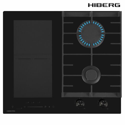 Комбинированная варочная поверхность 58,5*51 HIBERG i-VM 6021 B "Черное стекло"
