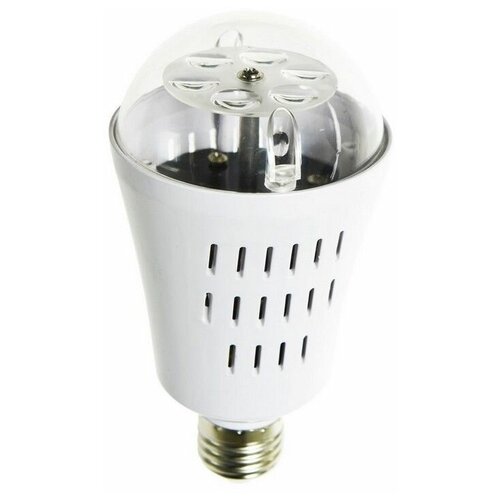 Светодинамическая лампа новогодняя фантазия, 4 RGB LED-огня, проекция 36 м2, 7.5x14.5 см, цоколь Е27, для дома, Kaemingk