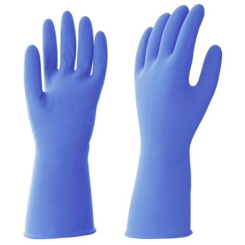Перчатки латексные HQ Profiline многоразовые синие р. M 1 шт