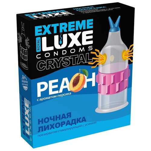 Стимулирующий презерватив "Ночная лихорадка" с ароматом персика