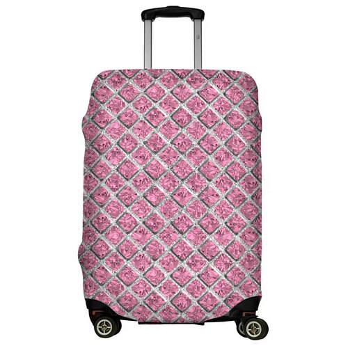 Чехол для чемодана LeJoy, размер M, розовый, серый