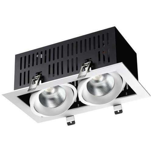 Встраиваемый бел/черн 358441 карданный светильник IP20 LED 4000К 2*24W 100-265V GESSO