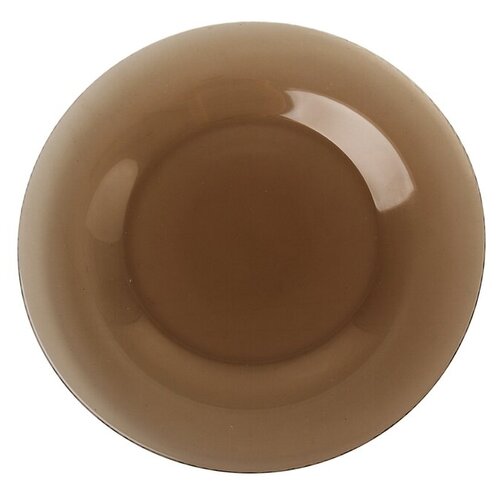 Тарелка десертная стеклянная "Уоркшоп Броунз", d=20 см, цвет коричневый, 12 шт.