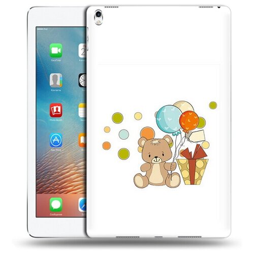 Чехол задняя-панель-накладка-бампер MyPads медвеженок с подарком для iPad Pro 12.9 2015 (A1584/A1652)/iPad Pro 12.9 2017 (A1671/A1670) противоударный