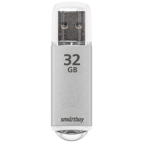 Флешка SmartBuy V-Cut USB 2.0 32 ГБ, 1 шт., серебристый