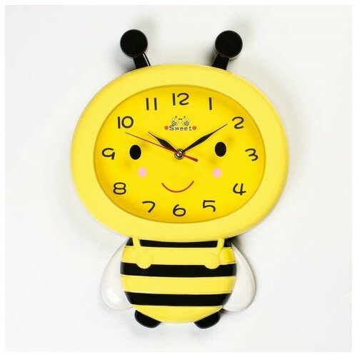 --- Часы настенные, серия: Детские, "Пчёлка", плавный ход, 37 x 27.5 см