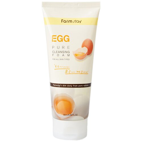 Farmstay пенка очищающая с яичным экстрактом Egg Pure Cleansing Foam, 180 мл, 230 г