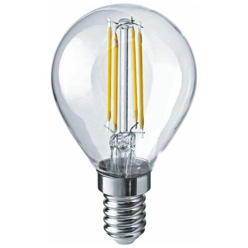 Лампа светодиодная филаментная 80 887 OLL-F-G45-08-230-4K-E14 8Вт шар прозрачная 4000К нейтр. бел. E14 800лм 220-240В онлайт 80887