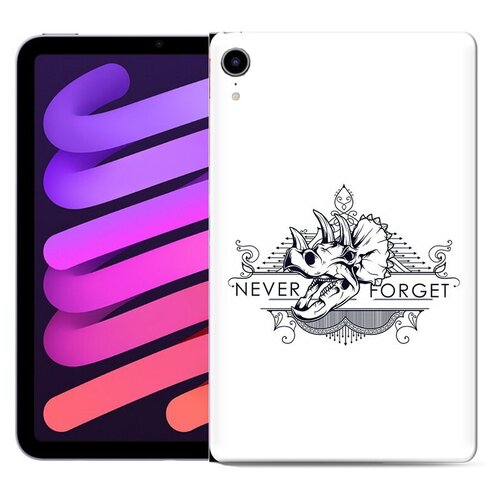 Чехол задняя-панель-накладка-бампер MyPads логотип носорога никогда не забуду для Apple iPad mini 6 2021 противоударный