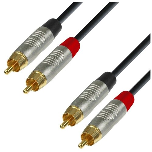 Аудиокабель 2 x RCA(M)-2 x RCA(M), REAN, 0,6м Adam Hall K4 TCC 0060