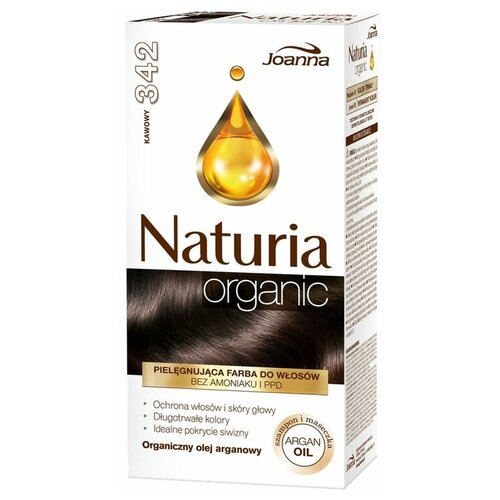 Joanna Naturia Organic, крем-краска для волос, 342 - Кофейный