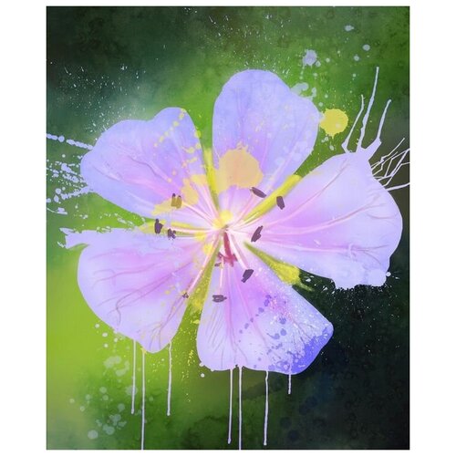 Постер на холсте Фиолетовый цветок (Purple flower) 30см. x 37см.