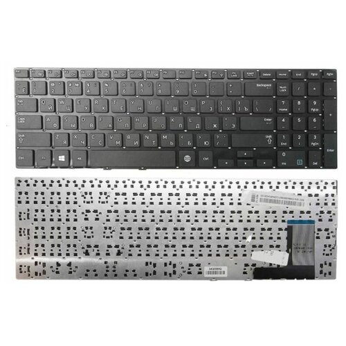Клавиатура для Samsung NP370R5E, NP450R5E, NP510R5E, NP470R5E (BA59-03621C, BA75-04478C), маленький Enter