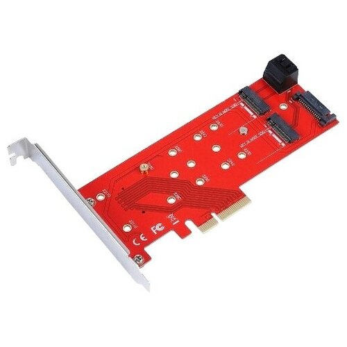 PCI-Express переходник Orient C298E 4x NGFF M.2 M-key PCI-E SSD 2xSATA-2xNGFF (M.2) B-key SSD тип 2230/2242/2260/2280