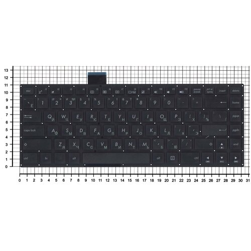 Клавиатура для ноутбука Asus E402 черная без рамки