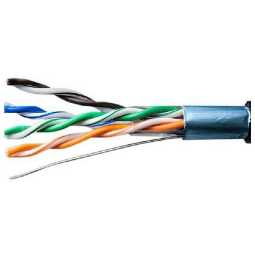 Кабель витая пара F/UTP кат.5E 4х2х24AWG solid Cu PE Outdoor Standard черн. (м) SUPRLAN 01-1028-1