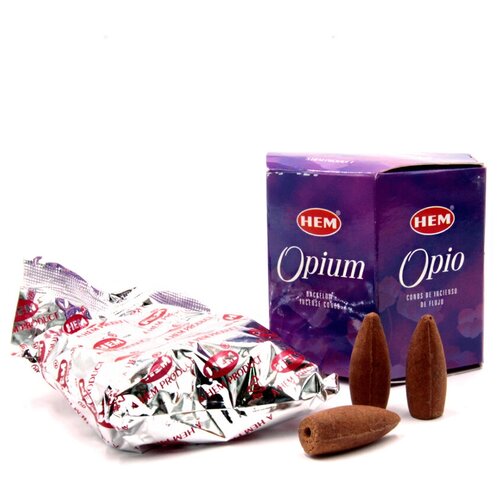 Благовония HEM Back Flow Opium (Опиум), 40 конусов