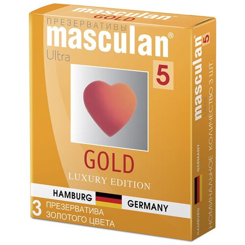 Презервативы masculan 5 Ultra Gold, 3 шт.