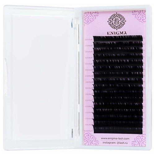 Черные ресницы Enigma Mix M 0.10 9-11 mm (16 линий)