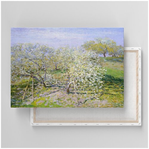 Картина на холсте с подрамником / Monet Claude / Клод Моне - Весна