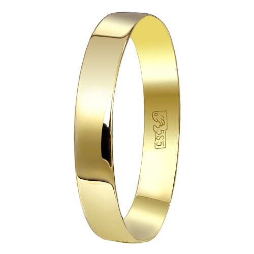 Кольцо обручальное Юверос, желтое золото, 585 проба, размер 21