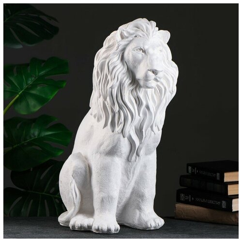 Хорошие сувениры Фигура "Лев сидящий" белый, 40х25х56см