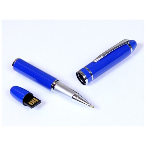 Флешка в виде ручки с мини чипом (4 Гб / GB USB 2.0 Синий/Blue 370 Flash drive)