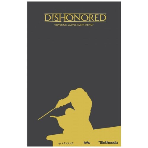 Плакат, постер на бумаге Dishonored/Обесчещенный. Размер 60 х 84 см