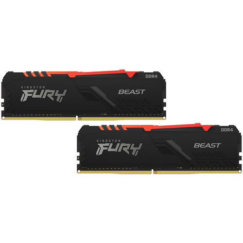 Оперативная память Kingston FURY Beast RGB 16 ГБ (8 ГБ x 2 шт.) DDR4 3600 МГц DIMM CL17 KF436C17BBAK2/16