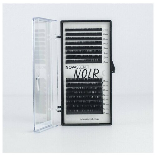 Novasecret Ресницы для наращивания черные Noir L/0,07/10мм ( 16 линий)/ Ресницы для наращивания Нуар Новасикрет