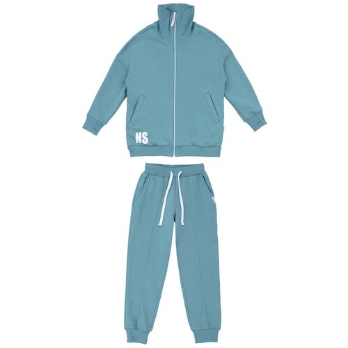 Комплект одежды NIKASTYLE, размер 146, голубой