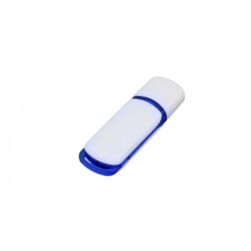 Промо флешка пластиковая с цветными вставками (4 Гб / GB USB 2.0 Синий/Blue 003)