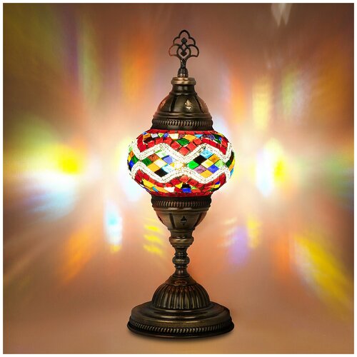 Светильник настольный с восточной мозаикой ручной работы, 12х36 см, MARMA MM-LGHT-03