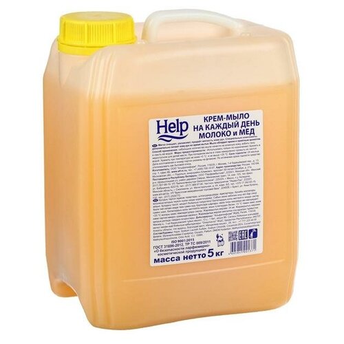 Крем- мыло Help "Молоко и мед", жидкое, канистра, 5 л./В упаковке шт: 1