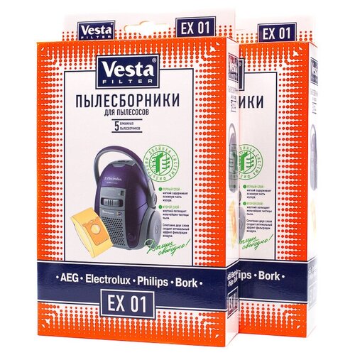 Vesta filter EX 01 Xl-Pack комплект бумажных пылесборников, 10 шт