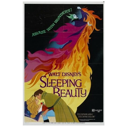 Плакат, постер на холсте Спящая красавица (Sleeping Beauty), Клайд Джероними. Размер 30 х 42 см