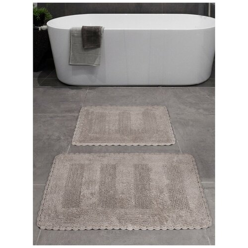 Набор ковриков для ванной LENA (кофейный) Размер: 50*70 см, 60*100 см