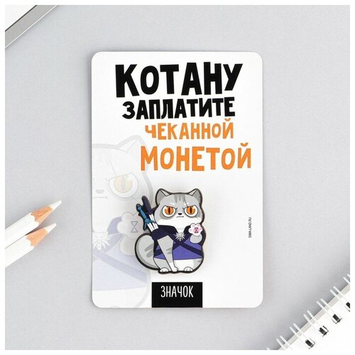 Значок "Котану заплатите", 8 х 12 см