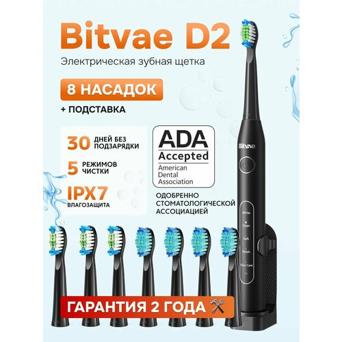 Электрическая зубная щетка Bitvae D2 Daily Toothbrush (D2) , GLOBAL, Black