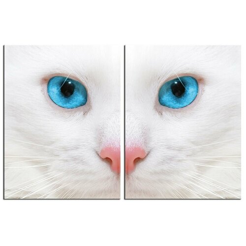 Модульная картина на Холсте - "Глаза котенка", размер 90х60 см