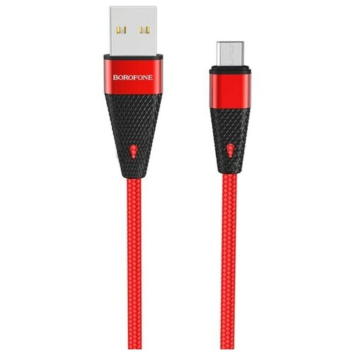 Кабель USB - микро USB Borofone BU10 Pineapple, 1.2м, цвет красный