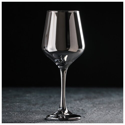 Бокал для вина "Кьянти" 400 мл, 10х22 см, серый 4336564