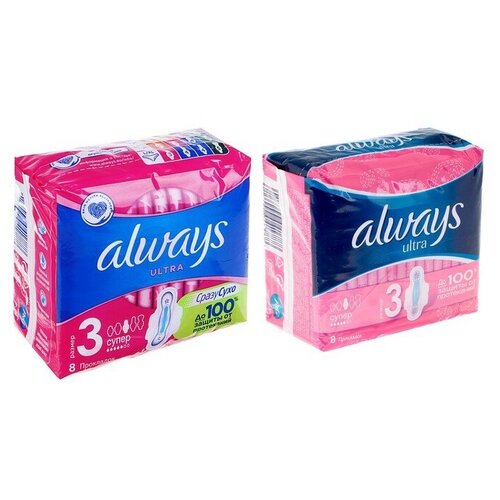 Always Прокладки "Always" Ultra Sensitive Super Plus Single, 8 шт.