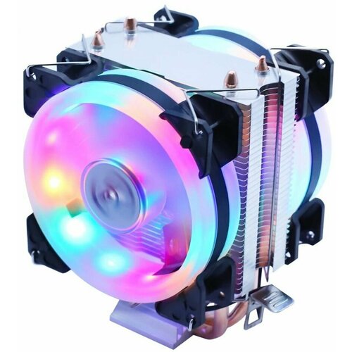 Кулер башенного типа Wb с RGB подсветкой для охлаждения процессора Intel и AMD. Socket 1700 115X 1200 FM AM3 AM4