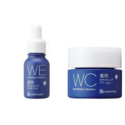 Набор Bb Laboratories Medicated Whitening Essence WE сыворотка против пигментных пятен и Whitening Cream WC Крем против пигментных пятен для лица